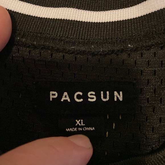 PacSun | Shirts | Pacsun Vintage Mens Black Basketball Jersey Size Xl ...